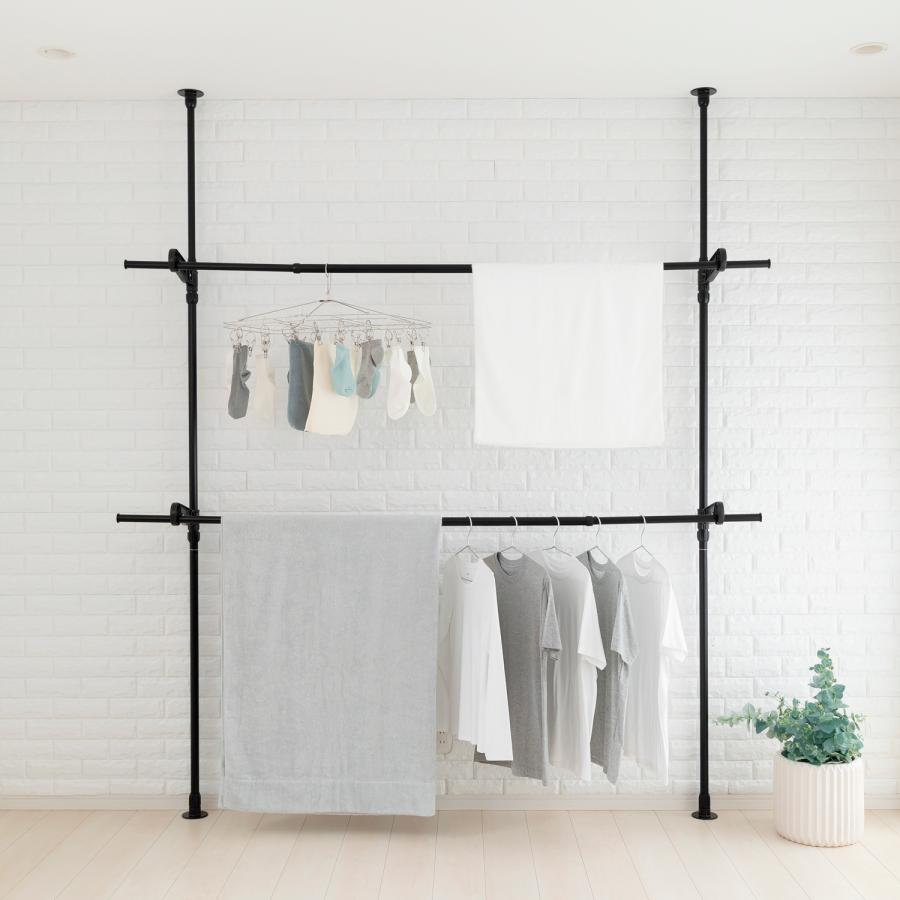 セキスイ つっぱり式ダブルポール TWP-BK 高さ200〜275cm : セキスイ Online-Shop Yahoo!店 - 通販 - Yahoo!ショッピング