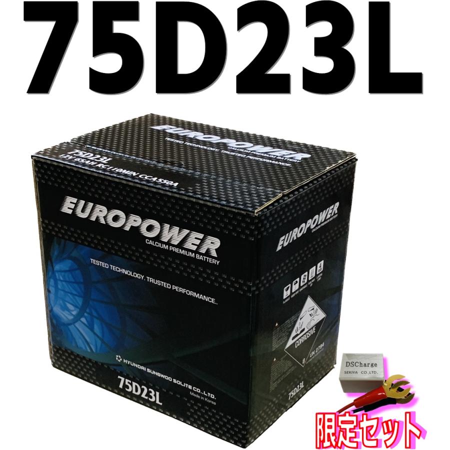 劣化防止パルス付 【 75D23L】国産車バッテリー ユーロパワー サイズ縦225*横170*高200 総高220 : SEKIYA 2020 ...