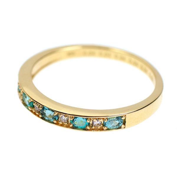 希少 新品 K18 ブラジル産 非加熱パライバ トルマリン ダイヤモンド リング 0.20ct D0.03ct 出品2週目 SELBY : SELBY - 通販 - Yahoo!ショッピング