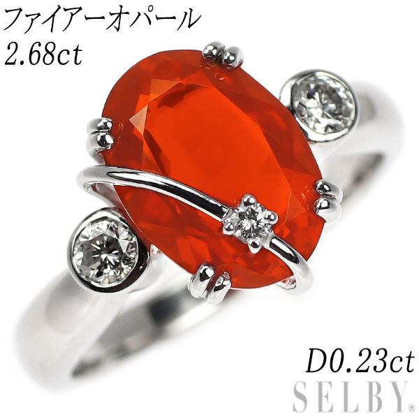 K18WG ファイアーオパール ダイヤモンド リング 2.68ct D0.23ct 新入荷 出品1週目 SELBY : SELBY - 通販 - Yahoo!ショッピング