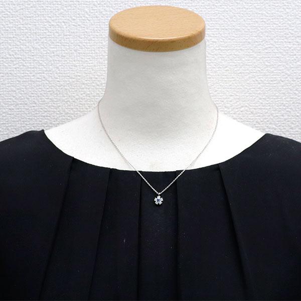 ギメル Pt950 サファイア ダイヤモンド ペンダントネックレス ギメル Pt950 サファイア ダイヤモンド ペンダントネックレス