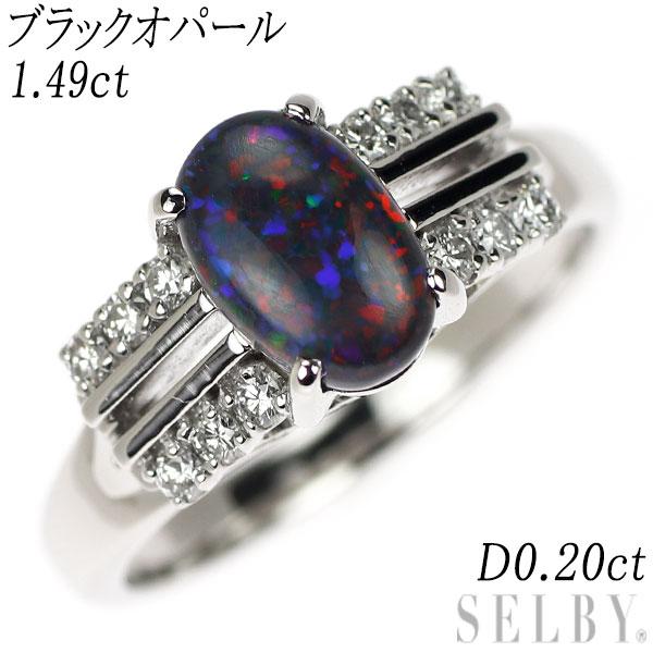 Pt900 ブラックオパール ダイヤモンド リング 1.49ct D0.20ct 新入荷 出品1週目 SELBY : SELBY - 通販 - Yahoo!ショッピング