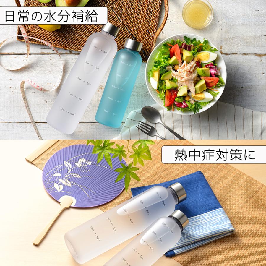 和平フレイズ 水筒 ウォーターボトル 560ml ボトル リマインダークリアボトル モチベーションボトル シンプル おしゃれ 時間メモリ付き タイムマーカー 目盛り 水 軽量 : セレクト ...