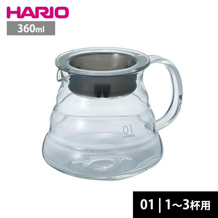 HARIO V60 グラスサーバー 360ml クリア 1〜3杯用 XGSR-36-TB ハリオ コーヒーサーバー レンジサーバー 耐熱ガラス 01 父の日 プレゼント 日本製 電子レンジ ...