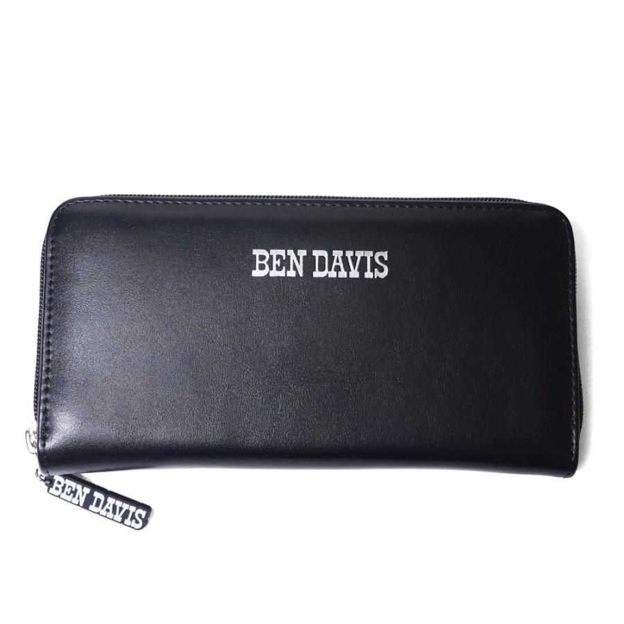BEN DAVIS ベンデイビス 長財布 ラウンドファスナー ロゴ箔押し 大容量 合皮 メンズ レディース ラウンドジップ ロングウォレット シンプル 無地 BDW-8396 : TE@M ...