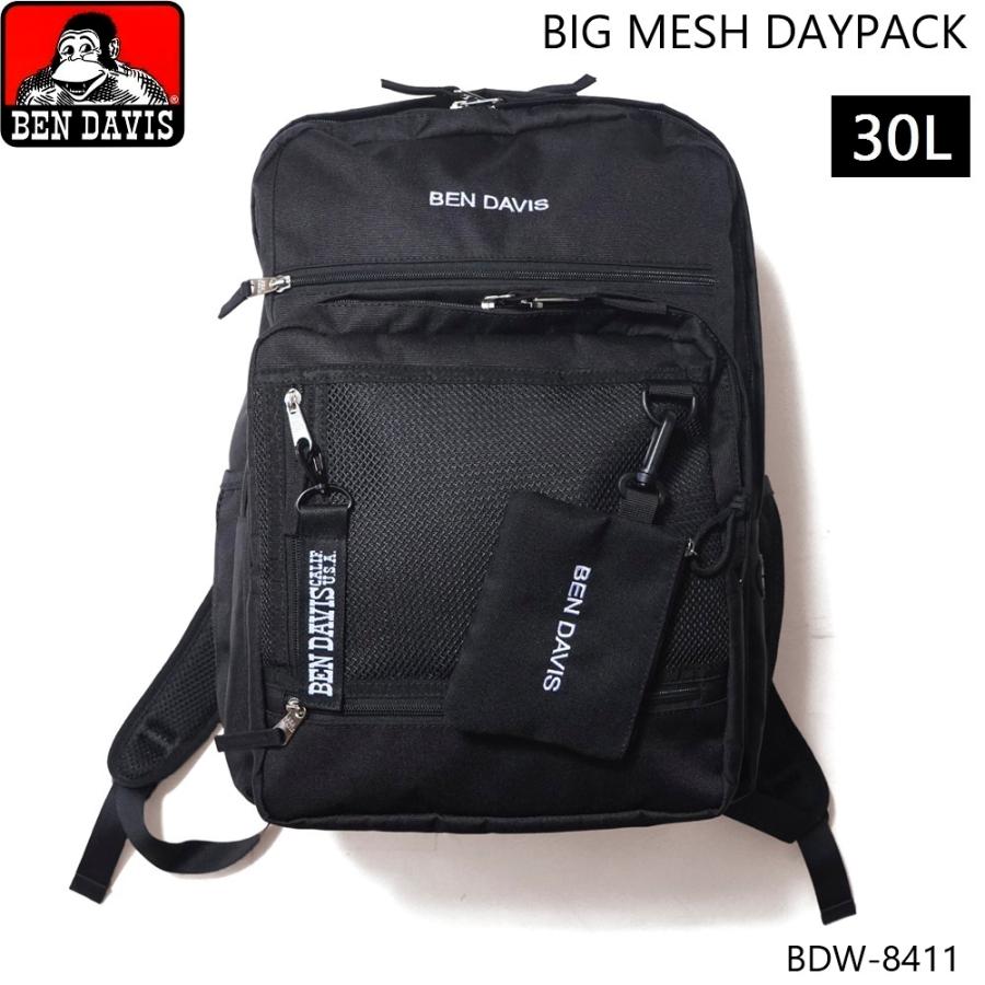 BEN DAVIS ベンデイビス リュック 大容量 30L 黒 撥水加工 レディース メンズ カジュアル シンプル バッグ バックパック ...