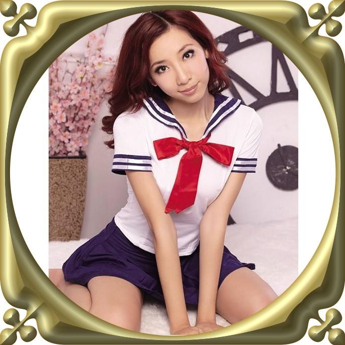 リアルJK 赤リボンの濃紺セーラー服 女子高生 AKB48 制服 ミニスカ s1464(s1464-9129-y) : セレクトサニー - 通販 - Yahoo!ショッピング