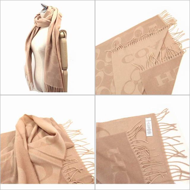 COACH コーチ マフラー アウトレット シグネチャー ウールxカシミヤ オーバーサイズ CB684 CAM : セレクトAG - 通販 ...