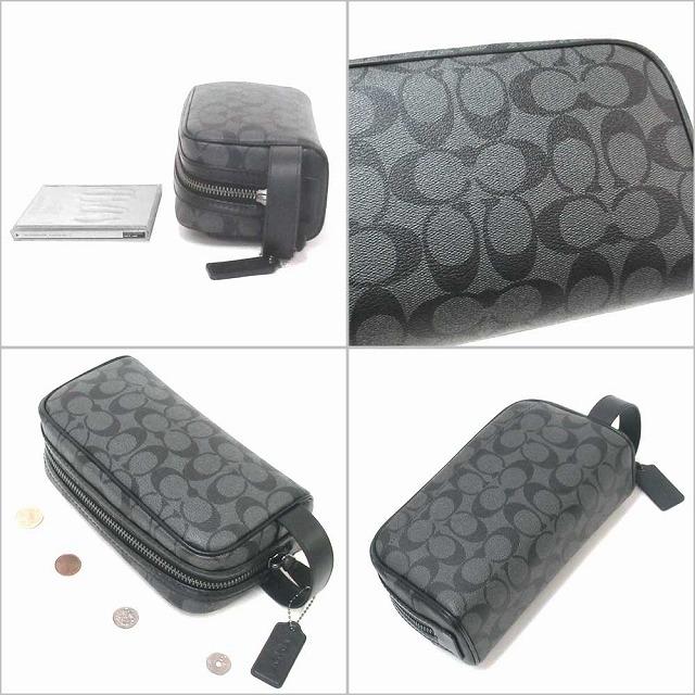 COACH コーチ 財布 アウトレット メンズ シグネチャー スモール トラベルキット セカンドバッグ ポーチ 2515 QBMI5 ...