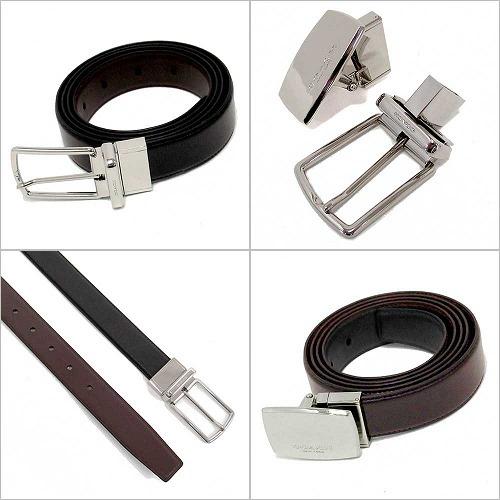 COACH（コーチ） 【並行輸入品】コーチ ベルト アウトレット レザー ベルト2種バックル セット BOX付 F65185 AQ0 ...