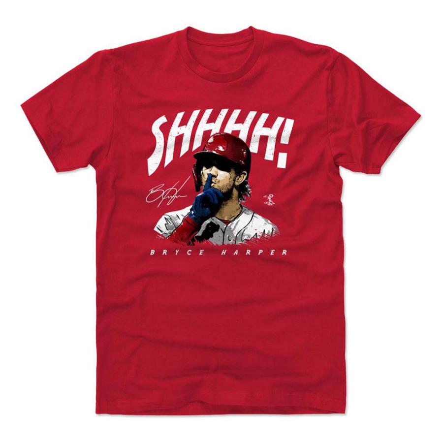 MLB フィリーズ Tシャツ ブライス・ハーパー SHHHH W T-Shirt 500Level レッド : バッシュ バスケグッズ ...