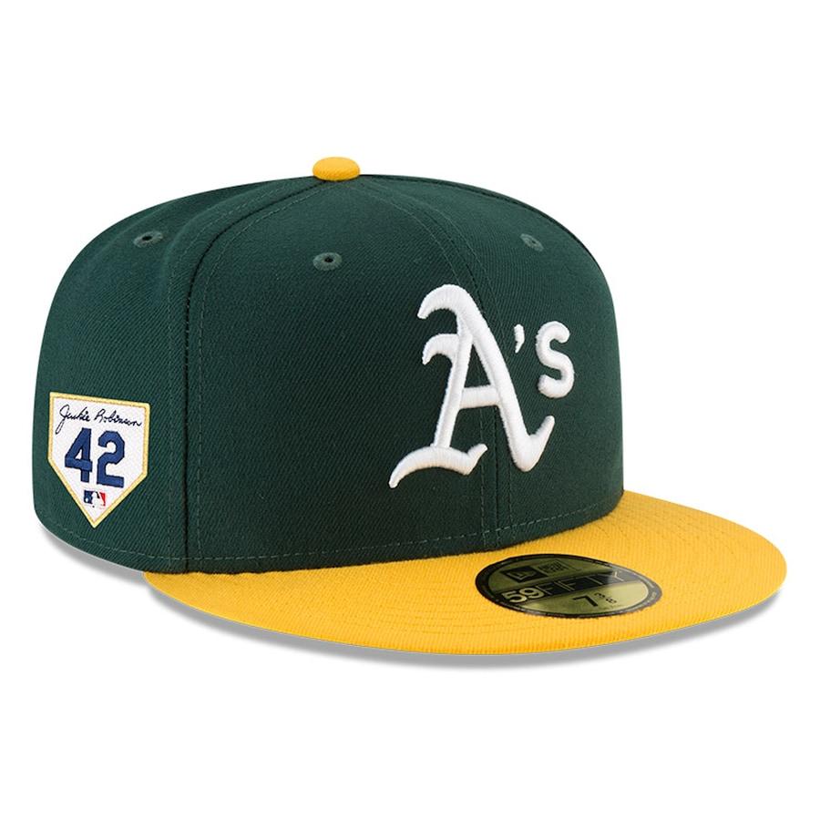 NEW ERA MLB アスレチックス キャップ 2023 ジャッキー・ロビンソン デー Jackie Robinson Day 59FIFTY ニューエラ/New Era グリーン ...