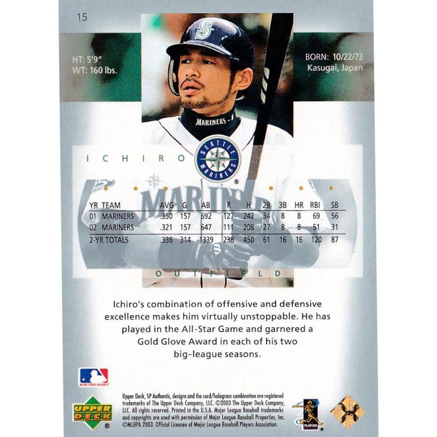 MLB イチロー シアトル・マリナーズ トレーディングカード/スポーツカード 2003 SP #15 Upper Deck : MLB.NBA.NFLグッズ SELECTION - 通販 ...