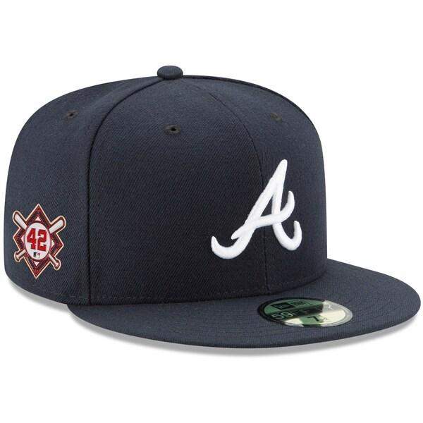 NEW ERA MLB ブレーブス キャップ ジャッキー・ロビンソン デー Jackie Robinson Day 59FIFTY 2022 ニューエラ/New Era ネイビー : MLB ...
