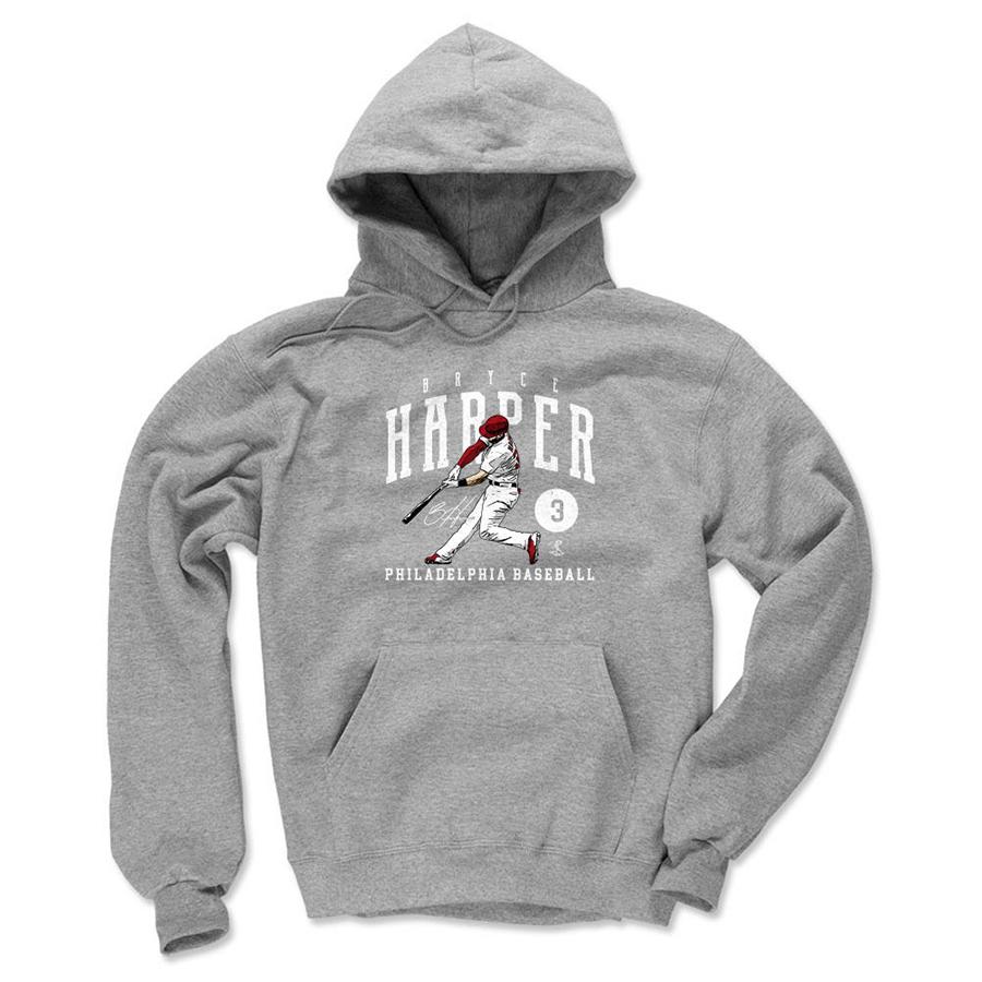 MLB ブライス・ハーパー フィリーズ パーカー Bryce Harper Game WHT Hoody 500Level グレー : MLB ...