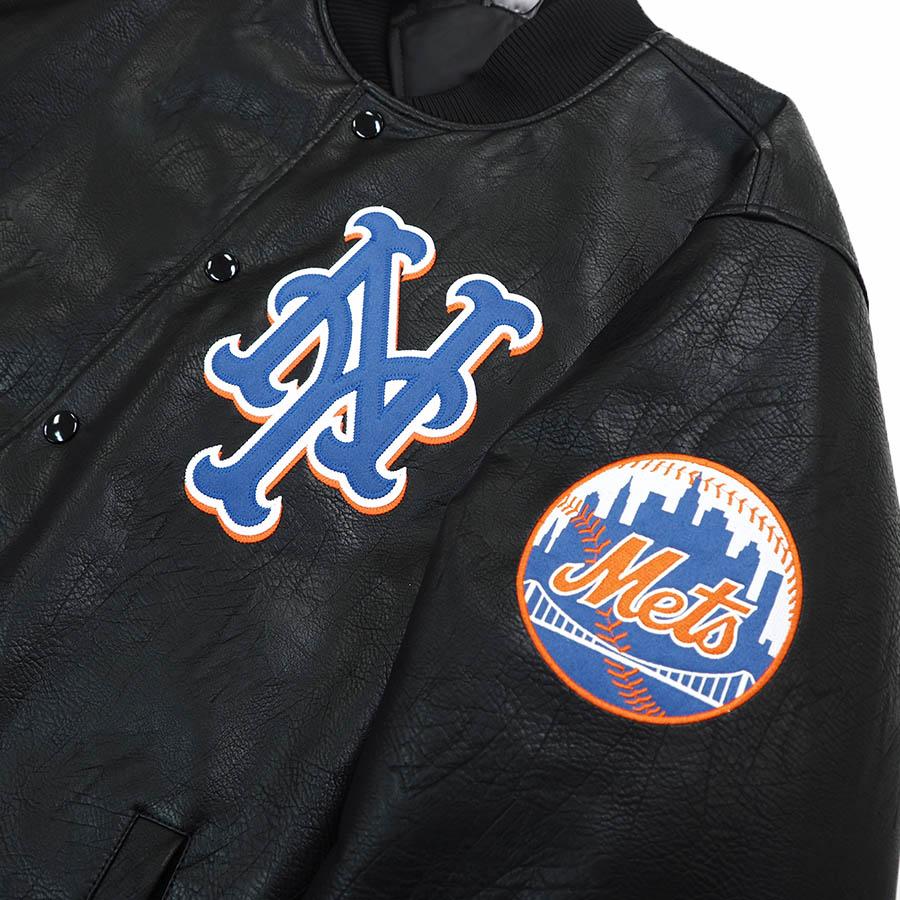 MLB メッツ ジャケット ALL PU Jacket Fanatics ブラック : MLB.NBA.NFLグッズ SELECTION - 通販 - Yahoo!ショッピング