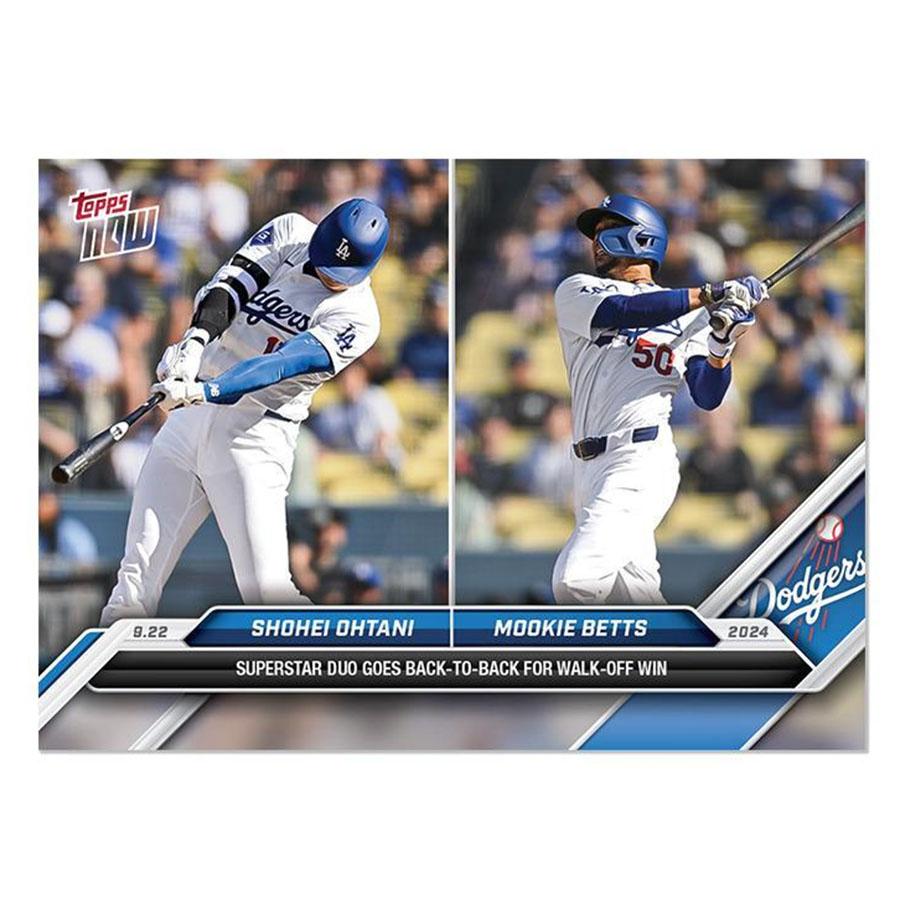 MLB 大谷翔平 ベッツ ドジャース トレーディングカード トレカ Super Star Duo Go back-to-Back Card # 742 Topps Now : MLB.NBA ...