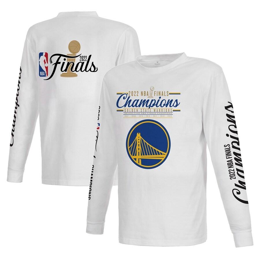 NBA ウォリアーズ Tシャツ NBAファイナル2022 優勝記念 Champions Script ロングスリーブ Fanatics ...
