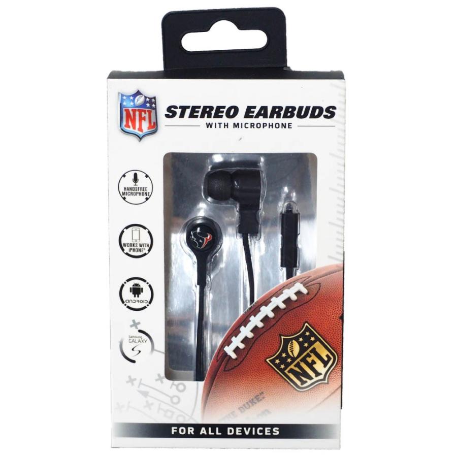 NFL テキサンズ Stereo Earbuds with Microphone マイク イヤフォン Mizco : MLB.NBA.NFL ...