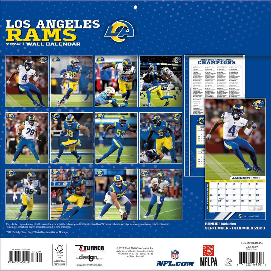 NFL ラムズ カレンダー 2024 Team 壁掛け Wall Calendar Turner : MLB.NBA.NFLグッズ ...