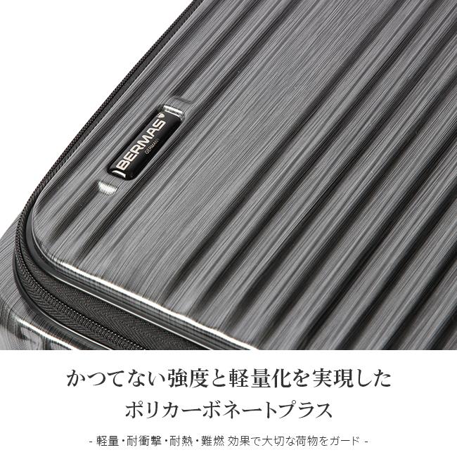 バーマス インターシティ スーツケース 機内持ち込み BERMAS 60520 Sサイズ 35L フロントオープン ストッパー付き USB ...