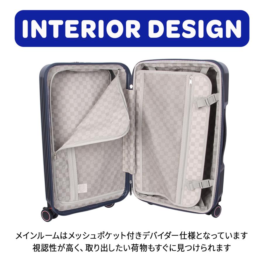 FILA（フィラ） 最大51% 1/13限定 コア スーツケース Mサイズ 47L 52L