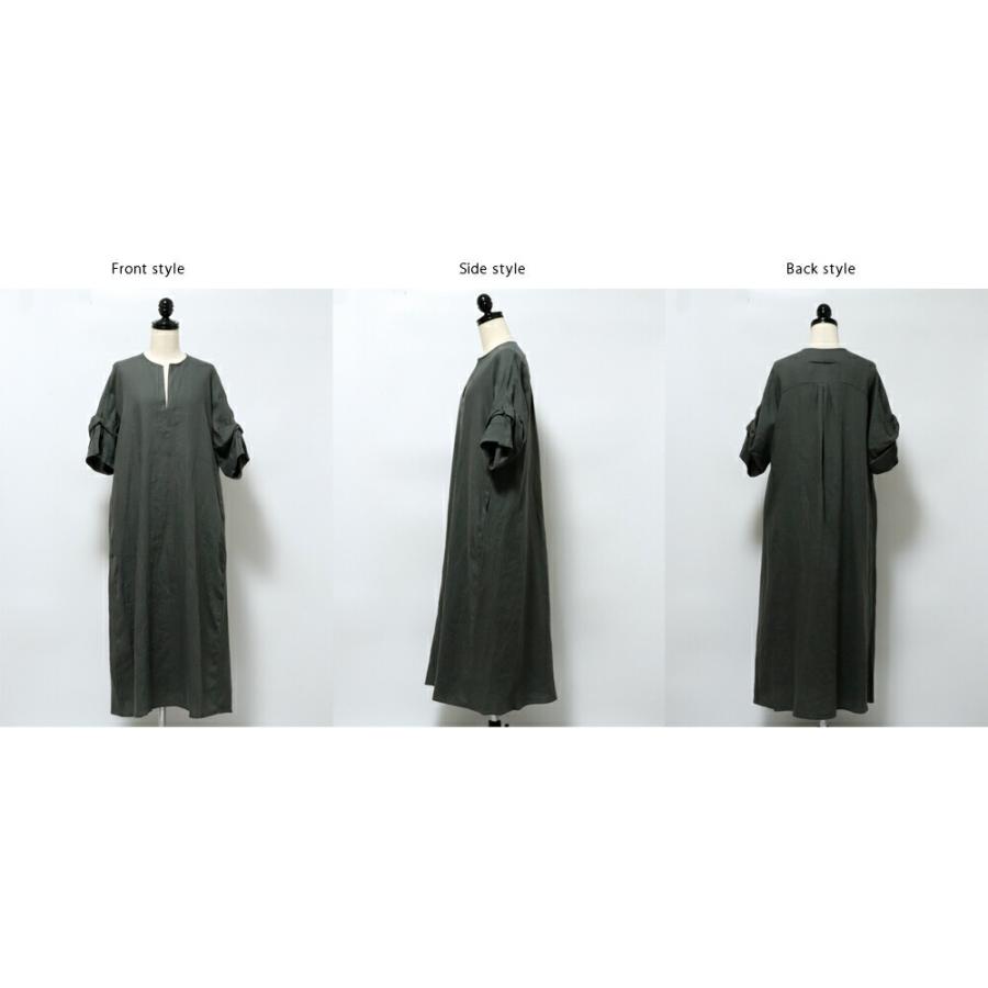 TICCA ツイストスリーブワンピース TBES-409 国産リネン100％ ティッカ 日本製 : 雑貨のお店セレクト・ペンギン - 通販 - Yahoo!ショッピング