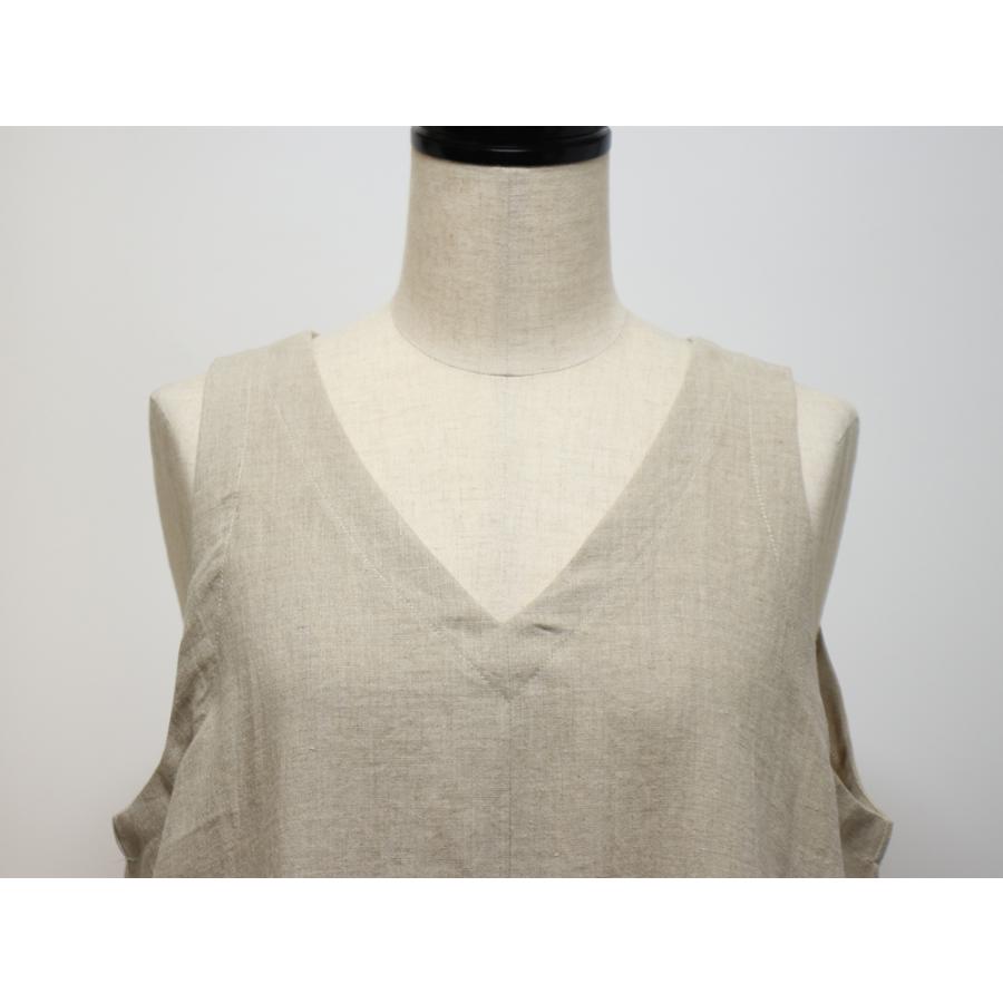 yohaku 余白 リネン ノースリーブフレアワンピース d0042 ネイビー キナリ : 雑貨のお店セレクト・ペンギン - 通販 - Yahoo!ショッピング