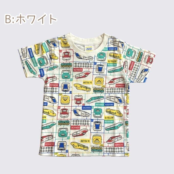 子供服 新幹線 Tシャツ 半袖 100 110 120 カラフル ドクターイエロー かがやき はやぶさ こまち E5 E6 E7 923 トップス キッズ 総柄 sp-129 : セレクト ...