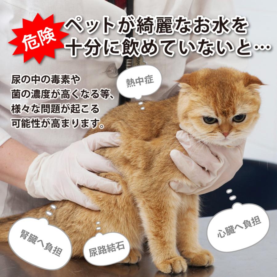 Pateker 猫 水飲み器 pateker ペット自動給水器 犬 みずのみ器 2.2L大容量 5重ろ過 静音ポンプ 循環式給水器 猫水飲み 猫耳の注ぎ口 : select shop crea ...