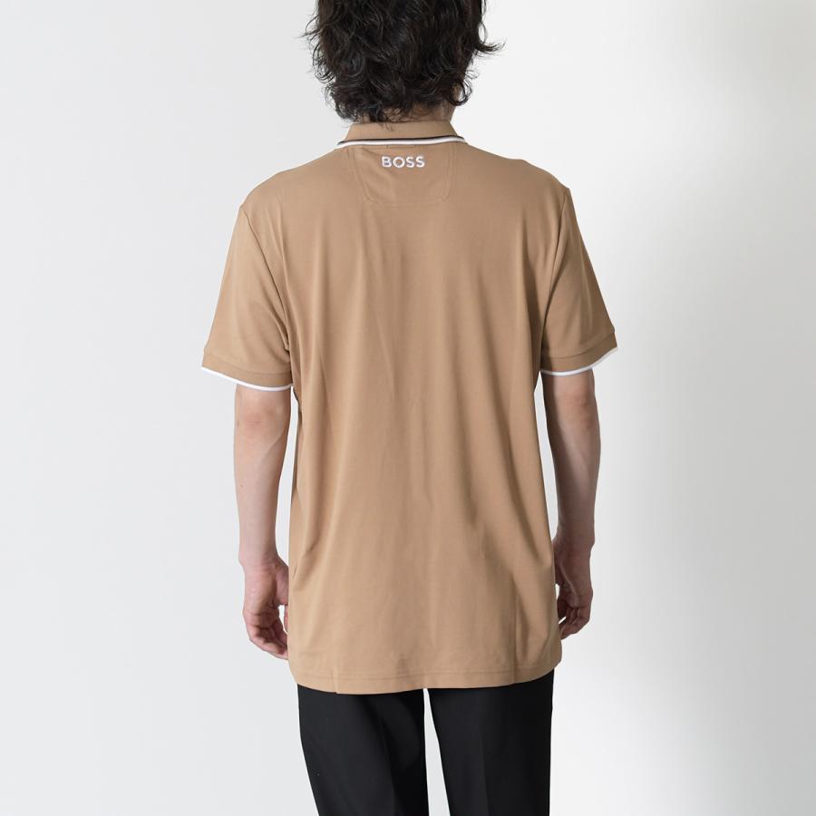 HUGO BOSS ヒューゴボス トップス ポロシャツ 半袖 シャツ コットンブレンド 50469102 メンズ ブラウン エンブロイダリー ...