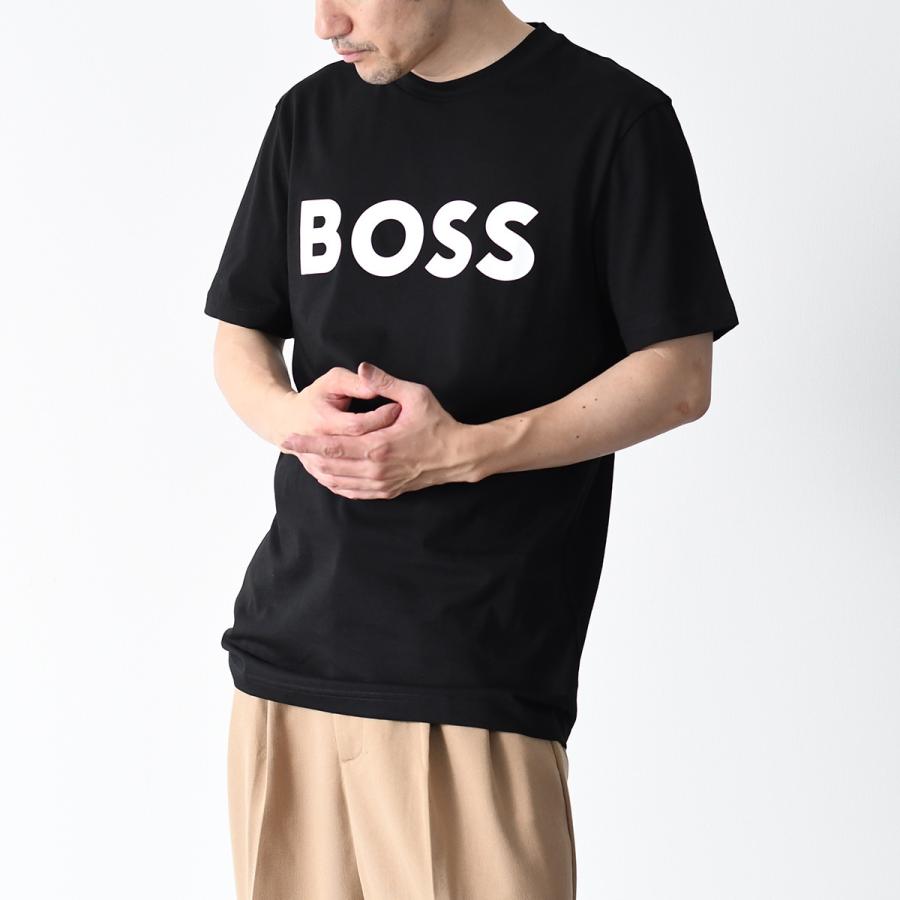 HUGO BOSS ヒューゴ ボス トップス コットンジャージー Tシャツ ラバープリントロゴ付き 50481923 メンズ ホワイト ...