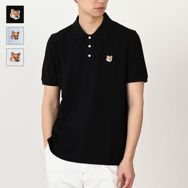 MAISON KITSUNE メゾンキツネ トップス フォックスヘッド パッチ レギュラー ポロ LM00208KJ7002 メンズ ユニセックス ブルー ポロシャツ : セレクトショップ ...