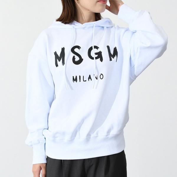 MSGM エムエスジーエム パーカー フーディ ロゴ プリント トレーナー 2000 MDM515 レディース WHITE ホワイト BLACK ブラック : ms-2000mdm515 ...