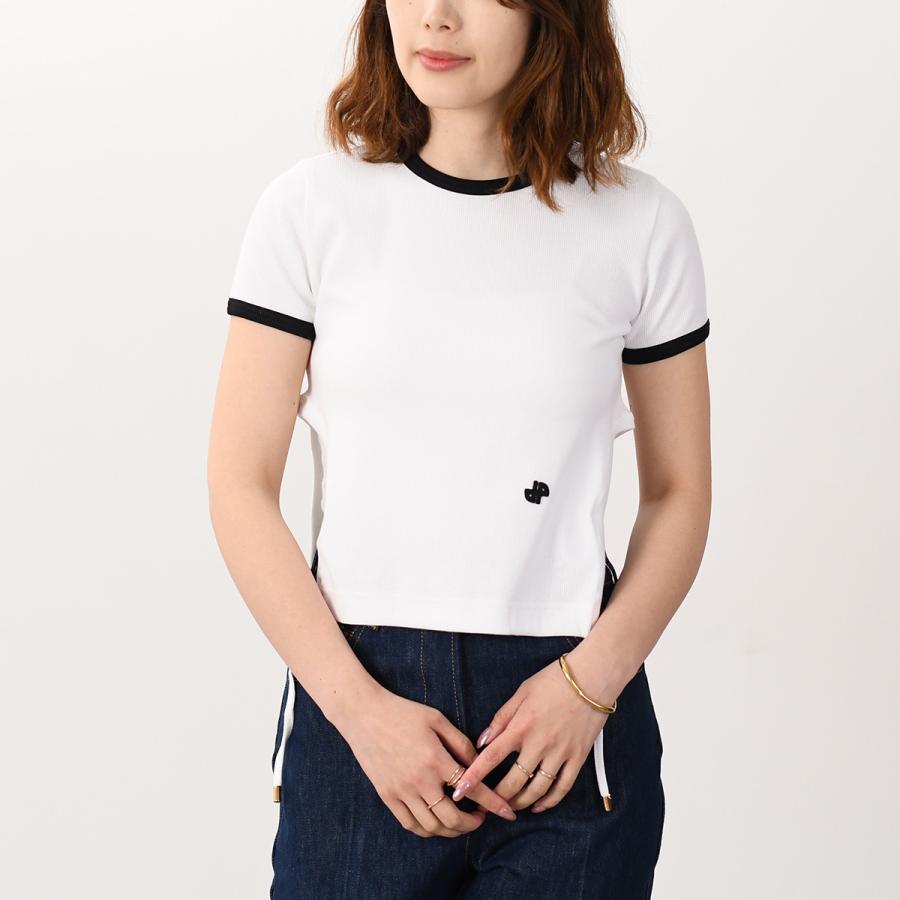 PATOU パトゥ トップス コットンリブ カットアウト Tシャツ PATOU パトゥ トップス コットンリブ カットアウト Tシャツ