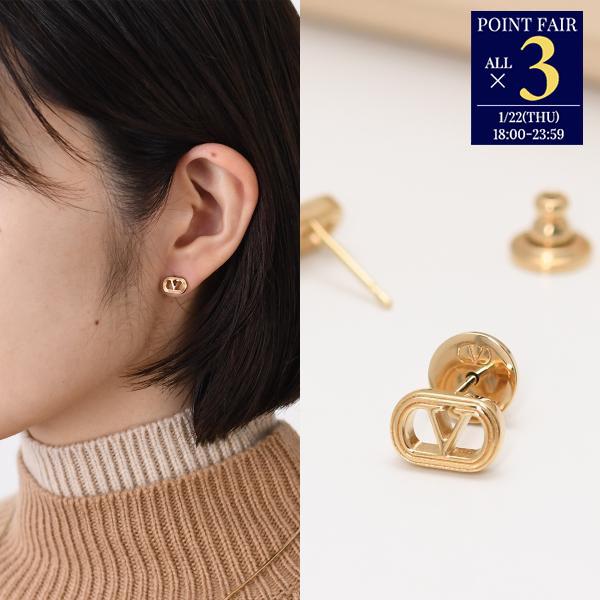 VALENTINO（ヴァレンティノ） アクセサリー オヴァレット メタル ピアス J0BG4MET レディース ゴールド ロゴ プレゼント : セレクトショップ FELICE Yahoo!店 ...