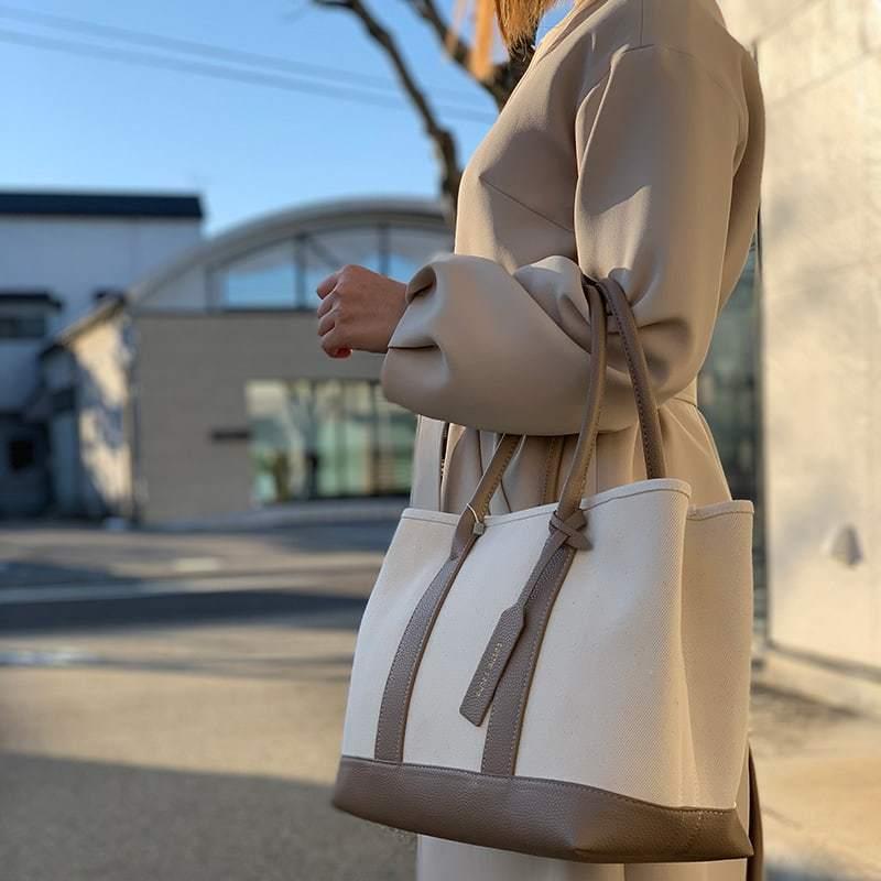 cache カシュカシュ トートバッグ 通販 パーテーションキャンバストートバッグLサイズ 01-00-63291 cachecache ママバッグ ポーチ付き : セレクトショップムー ...