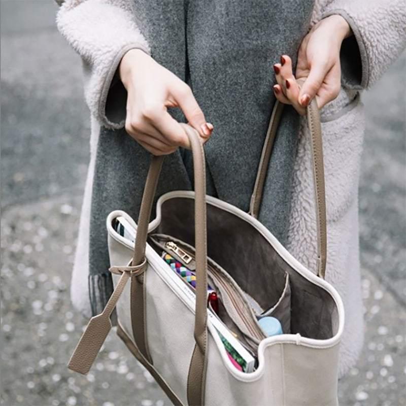 cache カシュカシュ トートバッグ 通販 パーテーションキャンバストートバッグLサイズ 01-00-63291 cachecache ママバッグ ポーチ付き : セレクトショップムー ...