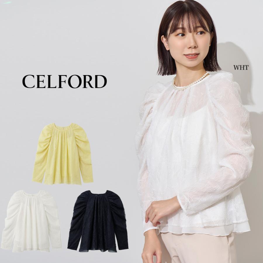 CELFORD SALE50%OFF セルフォード ギャザースリーブレース CELFORD SALE50%OFF セルフォード ギャザースリーブレース
