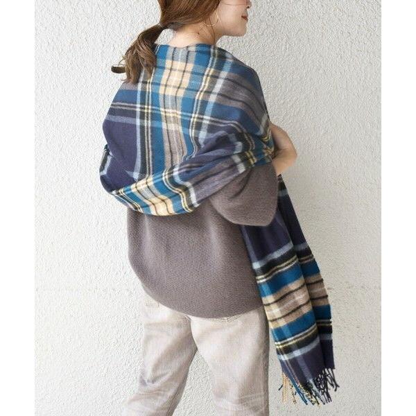 SHIPS（シップス） 【SHIPS別注】JOHNSTONS:カシミヤチェックストール