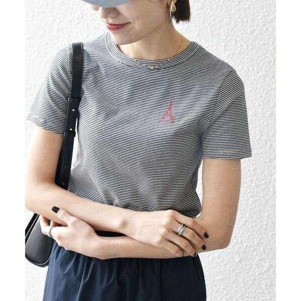 SHIPS for women / シップスウィメン 【SHIPS any別注】PETIT BATEAU: ロゴ プリント コンパクト ボーダー TEE 25SS : タカシマヤファッション ...