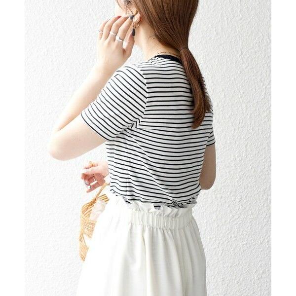 SHIPS for women / シップスウィメン 【SHIPS any別注】PETIT BATEAU: ロゴ プリント コンパクト ボーダー TEE 25SS : タカシマヤファッション ...