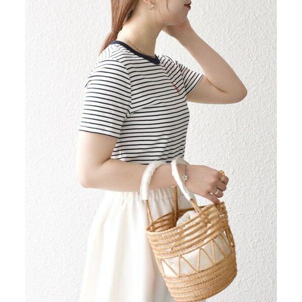 SHIPS for women / シップスウィメン 【SHIPS any別注】PETIT BATEAU: ロゴ プリント コンパクト ボーダー TEE 25SS : タカシマヤファッション ...