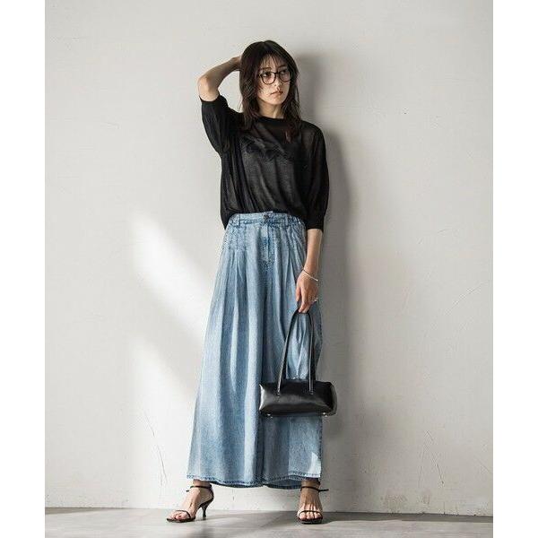 MAYSON GREY（メイソングレイ） バイオシルクデニムフレアパンツ≪洗濯