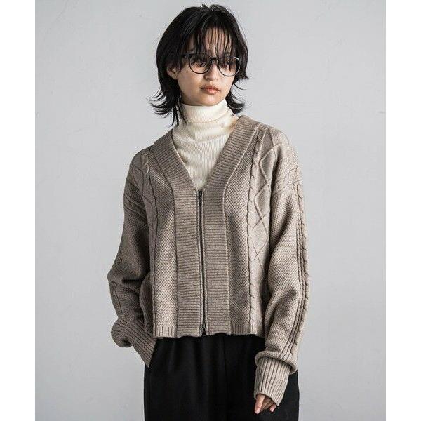 MAYSON GREY / メイソングレイ ケーブルニットジップカーディガン≪手洗い可能≫ : 00001004582112-47085 : タカシマヤファッションスクエア - 通販 ...