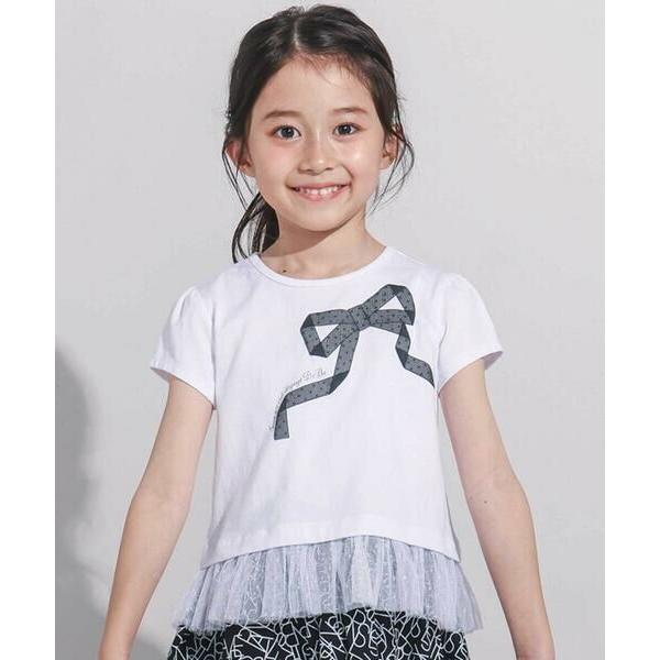 BeBe / べべ 裾チュールフリルリボンプリント天竺半袖Tシャツ(90~150cm) : タカシマヤファッションスクエア - 通販 - Yahoo!ショッピング