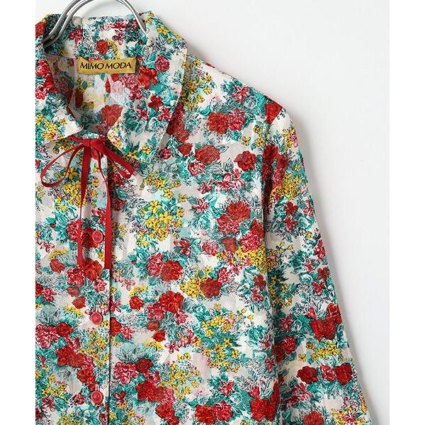 MIMO MODA / ミモモーダ 【日本製】【コットン100%】花柄プリント ロングブラウス : タカシマヤファッションスクエア - 通販 - Yahoo!ショッピング