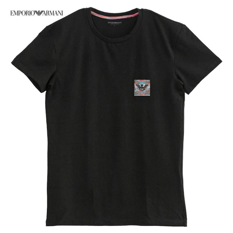 EMPORIO ARMANI エンポリオ・アルマーニ アンダーウェアライン UNDER WEAR Tシャツ メンズ (13005)ブラック EM000375 AF10798 UC001 ...