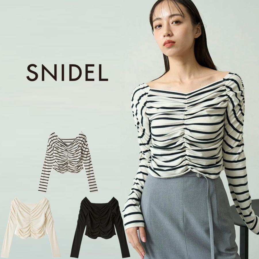 SNIDEL スナイデル ギャザーオフショルカットソー swct251149 レディース トップス ボートネック オフショルダー : セレクト雑貨ムー Yahoo!店 - 通販 - Yahoo ...