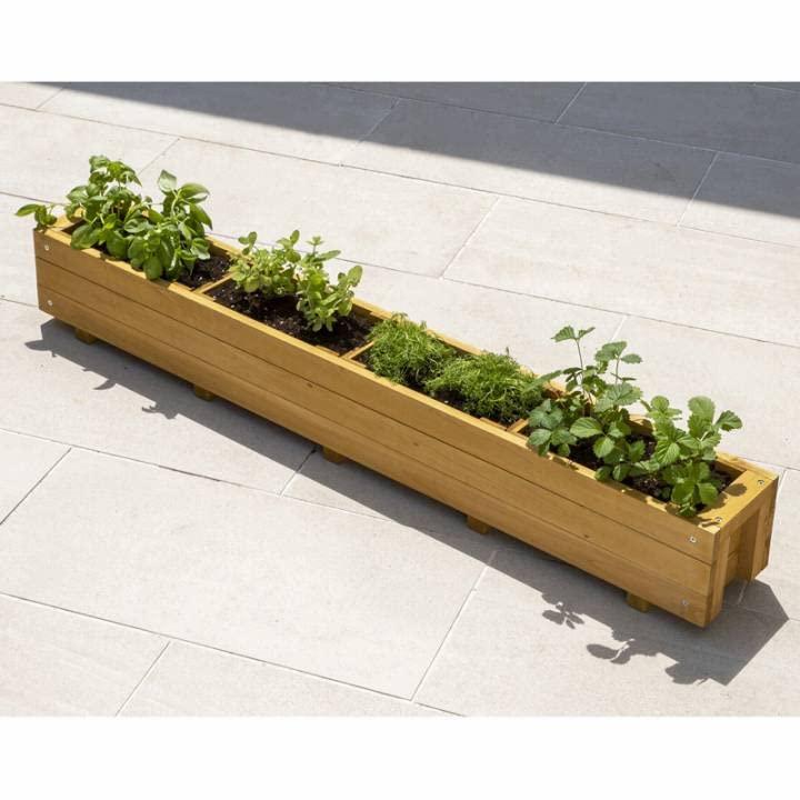 タカショー(Takasho) スリムハーブプランター L ナチュラル 【WSP-03N】 仕切り板付 ガーデニング ガーデン 園芸 鉢 : セルフトレイダーズ - 通販 - Yahoo!ショッピング